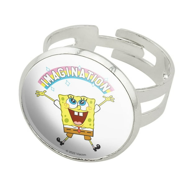 SpongeBob Imagination Rainbow Silver Plated Adjustable Novelty Ring ...