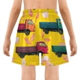 BZSMCE Swim Shorts Truck Yellow Background Pattern For Quick-Dry Shorts ...