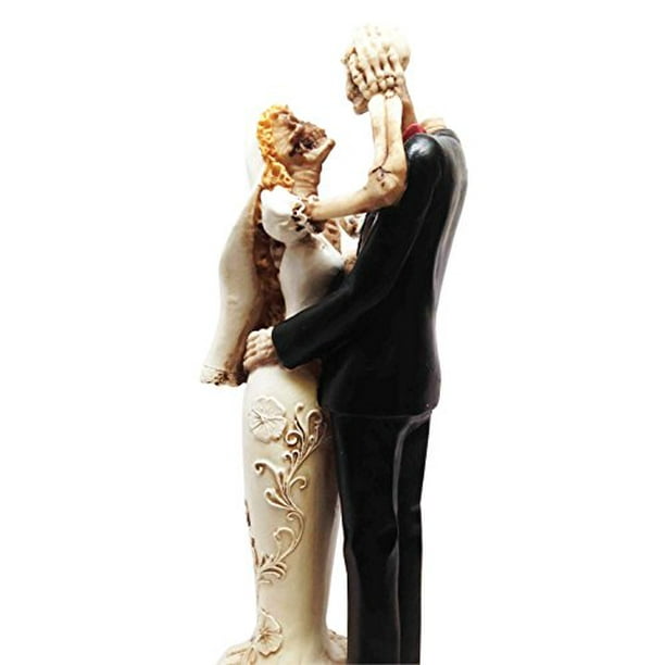 HALLOWEEN ROMANCE LOVE NEVER DIES SKELETON WEDDING COUPLE STATUE FIGURINE - Walmart.com