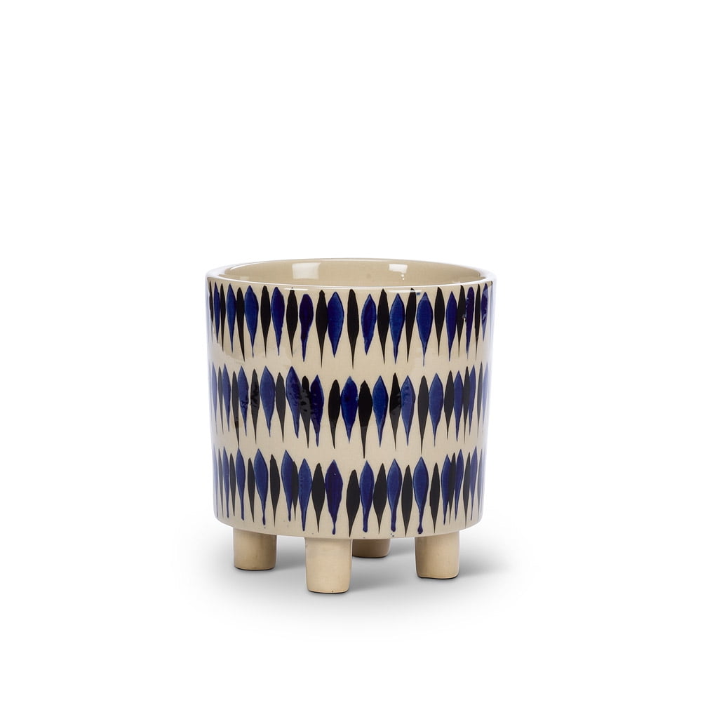 Set of 6 Small Brushstroke Planter with Feet - Walmart.com