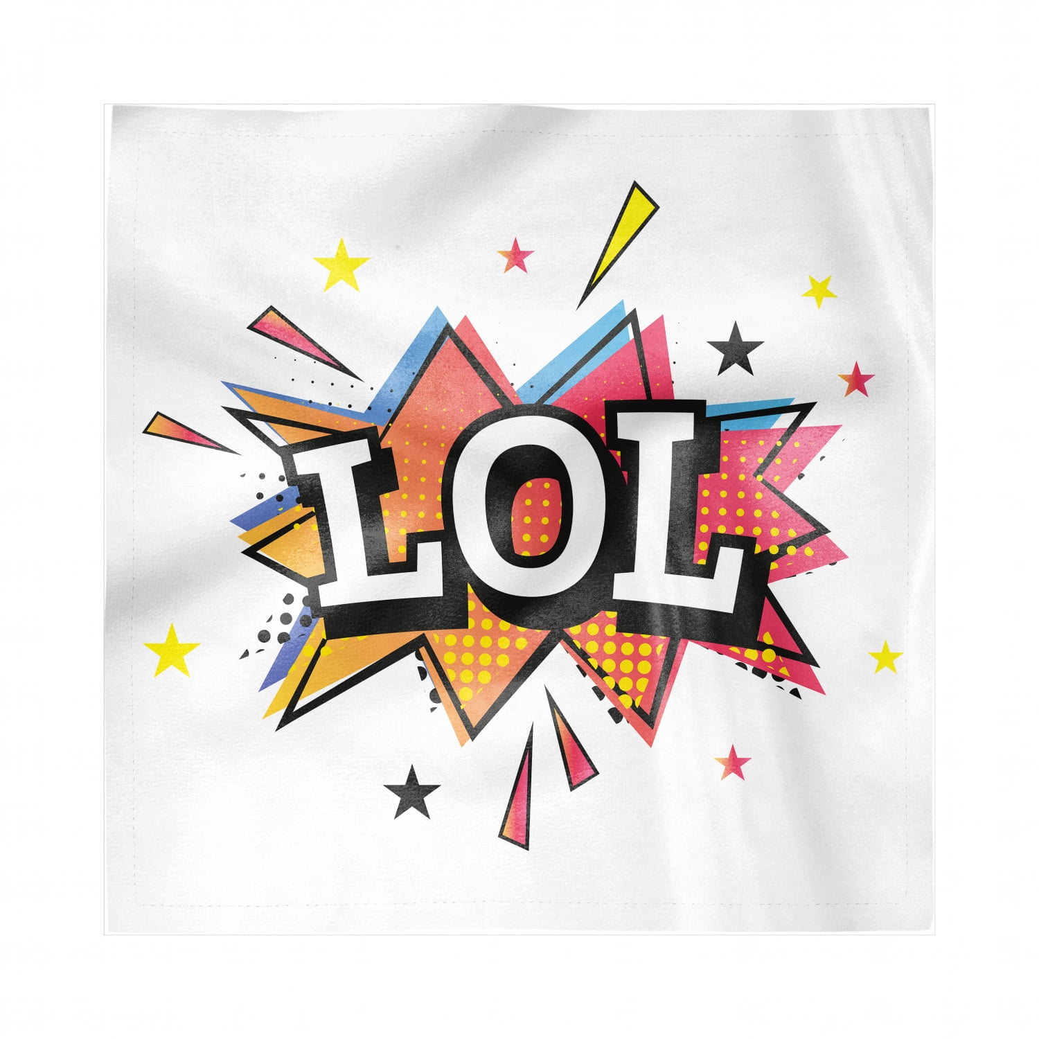 LOL Decorative Napkins Set of 4, Comic Cartoon Style Speech Bubble with ...