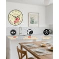 VOCOO Love & Rose Glass Wall Clock, Silent Non-Ticking Classic Clock ...