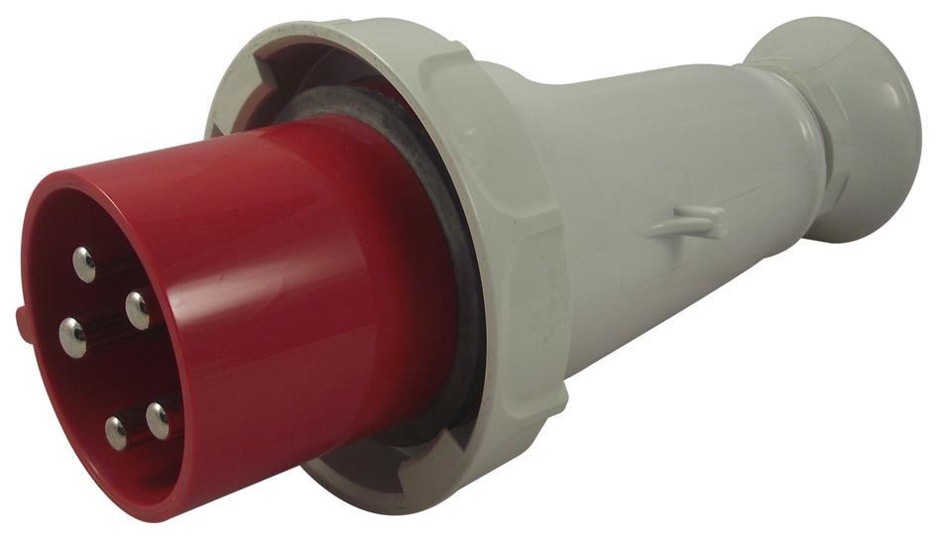 WALTHER - 63A, 415V, Cable Mount CEE Plug, 3P+N+E, Red, IP67 - Walmart.com