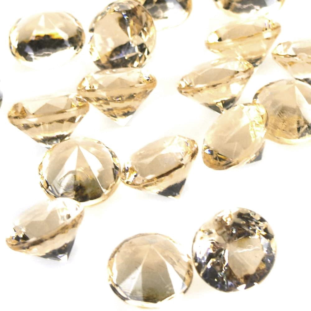 Acrylic Gemstone Diamond Table Confetti, 3/4-inch, 240-Piece, Champagne ...