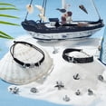 40Pcs 4 Styles Marine Theme Alloy Rhinestone Slide Charms Mixed Shapes ...