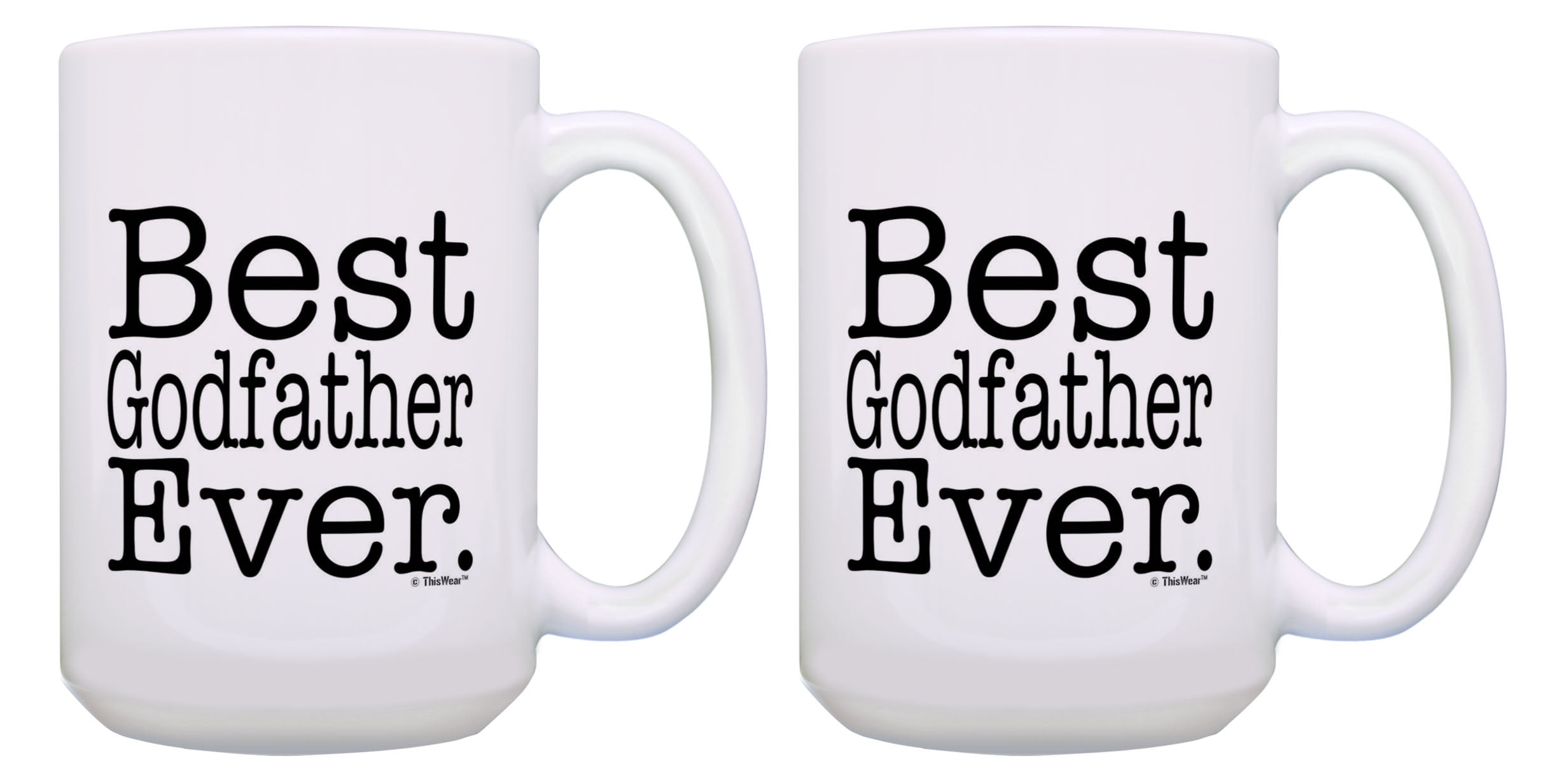 ThisWear Godfather Gift from Godchildren Best Godfather Ever Mug 2 Pack ...