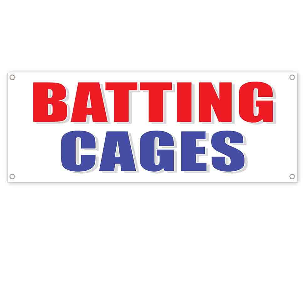 Batting Cages 13 oz Vinyl Banner With Metal Grommets - Walmart.com