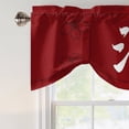Oil Words Tie Up Valance Curtains Japanese Cherry Blossom Floral Red ...