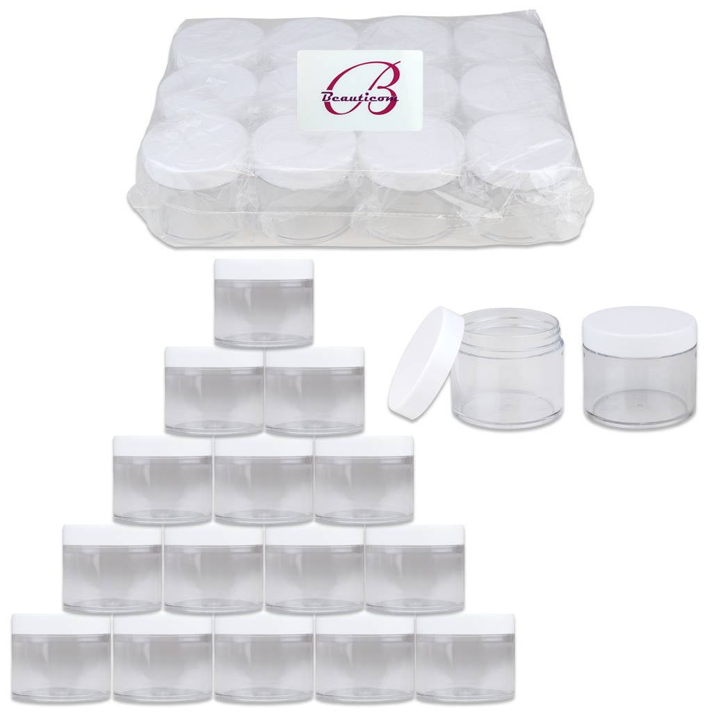 2oz/60g/60ml High Quality Acrylic Leak Proof Clear Container Jars with ...