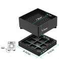 DEWEL Bed Risers Heavy Duty Adjustable LIFTS, Square Stackable Black ...