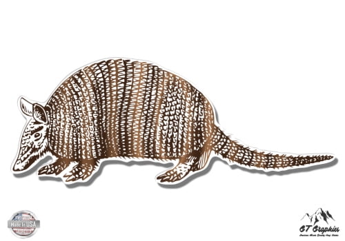 Armadillo - 8" Vinyl Sticker - For Car Laptop I-Pad - Waterproof Decal ...