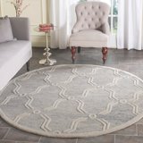 SAFAVIEH Cambridge Leland Faded Geometric Wool Area Rug, Light Blue ...