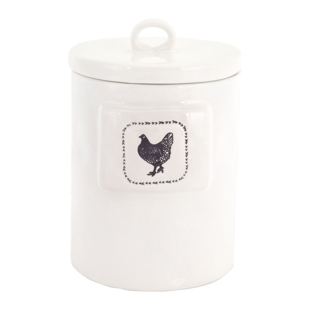 Chicken Canister (Set Of 2) 5.5" X 8.25"H Stoneware - Walmart.com