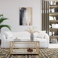 American Home Classic Edward Square Metal and Glass Coffee Table in ...