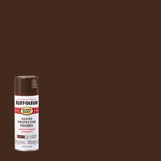 Leather Brown, Rust-Oleum Stops Rust Gloss Protective Enamel Spray ...