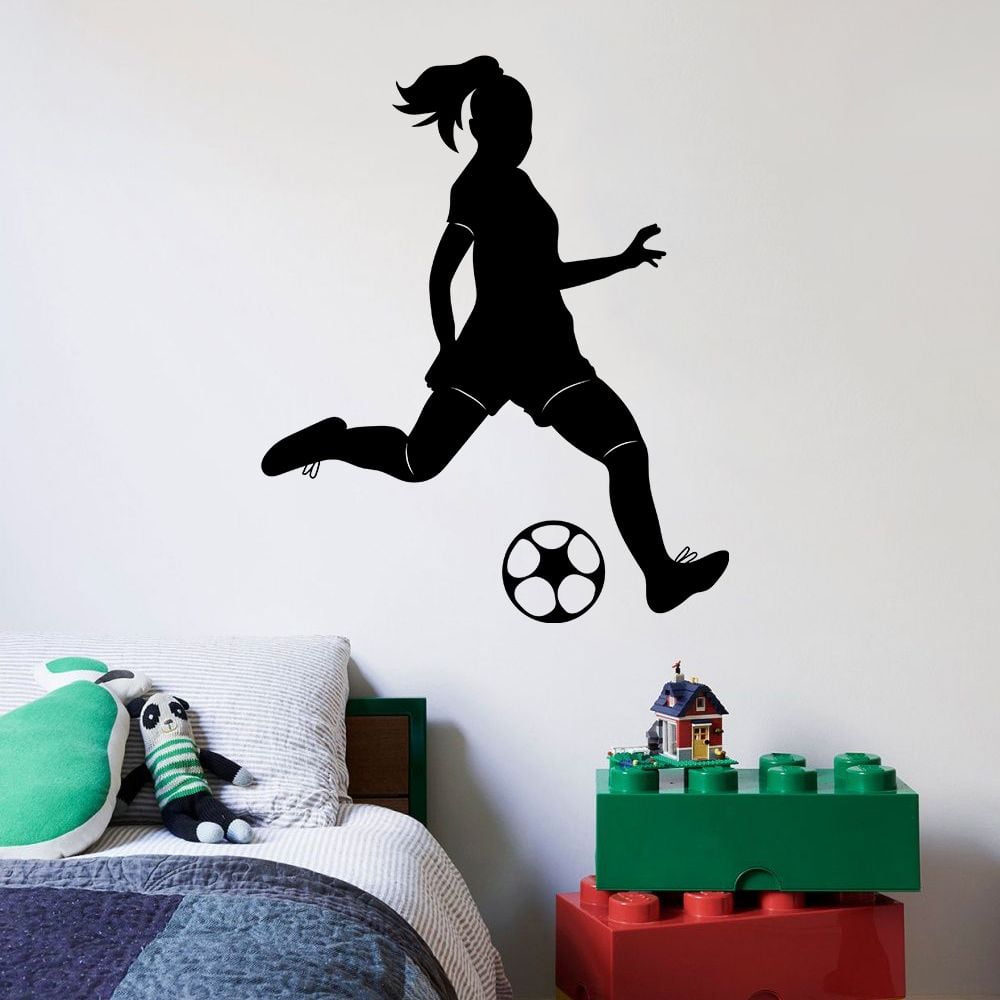 Paper & Party Supplies Girl Soccer Player Vinyl Decal/Sticker Stickers ...