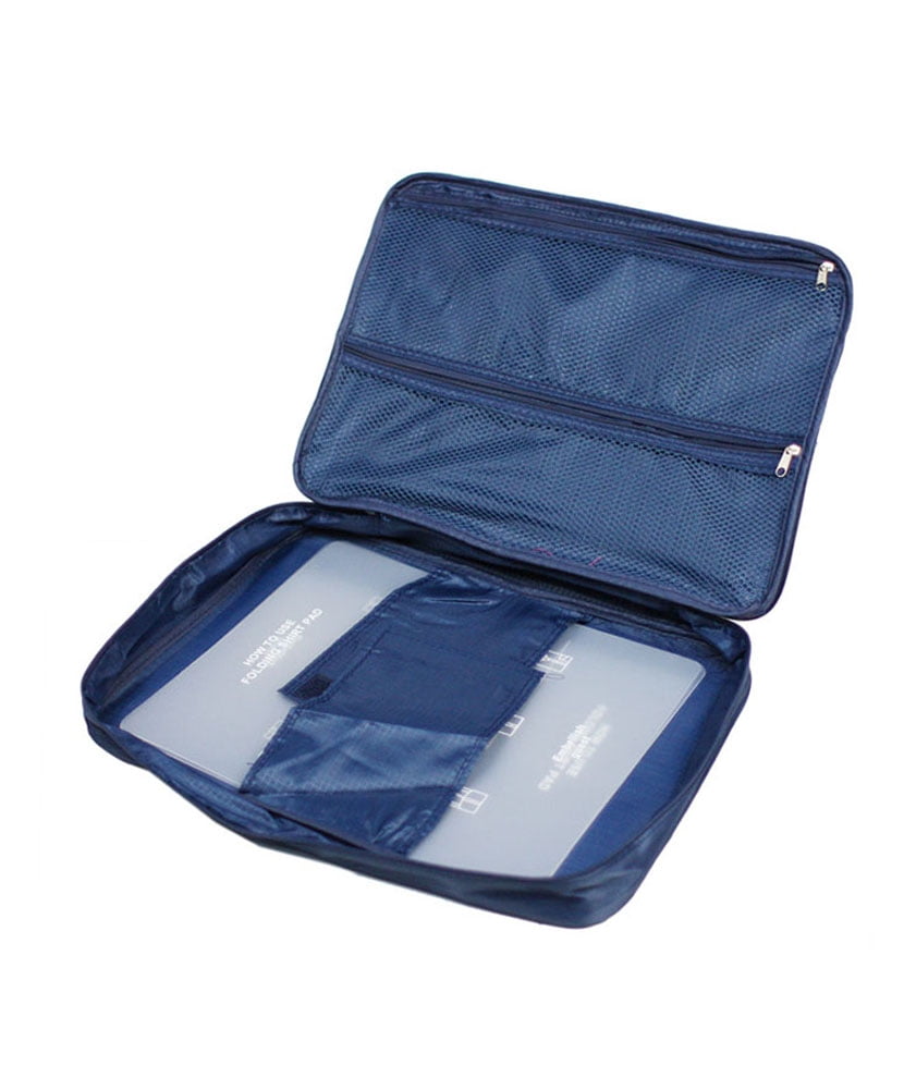 JAVOedge Blue Double Zipper Mesh Suit, Shirt, and Tie Travel Storage ...