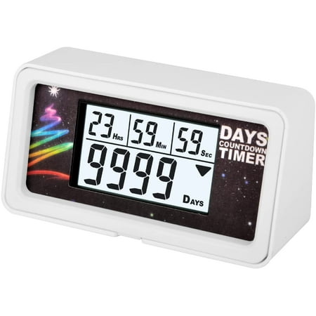 Lonbiaci Backlight Digital 9,999 Days Countdown Timer Big LCD Display ...