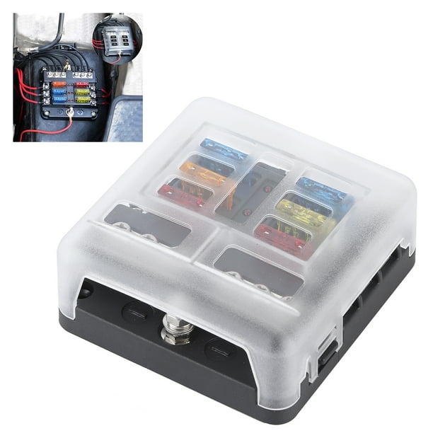 Fuse Box,6-Way Fuse Box Blade Car Fuse Holder Fuse Block World-Class ...