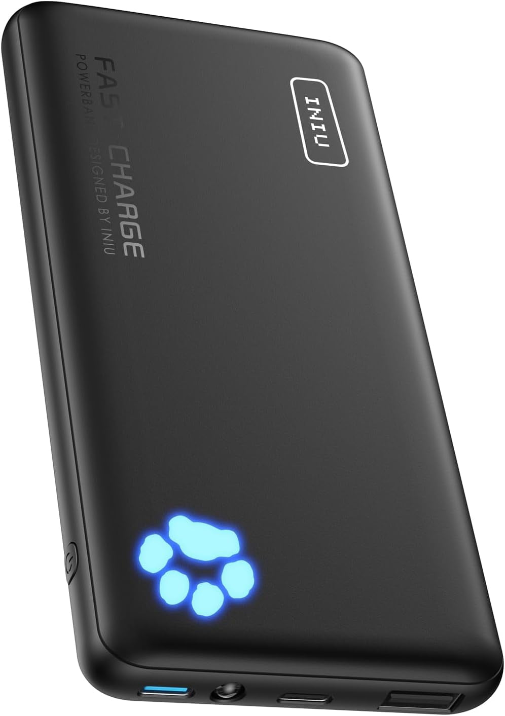 TRAHOO-Portable Charger, Slim 10000mAh Power Bank with Build in USB-C ...