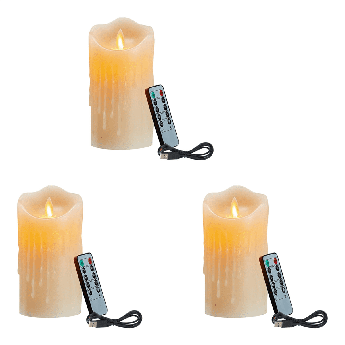 Click here for Unbranded 3x Led Candles  Flickering Flameless Can... prices