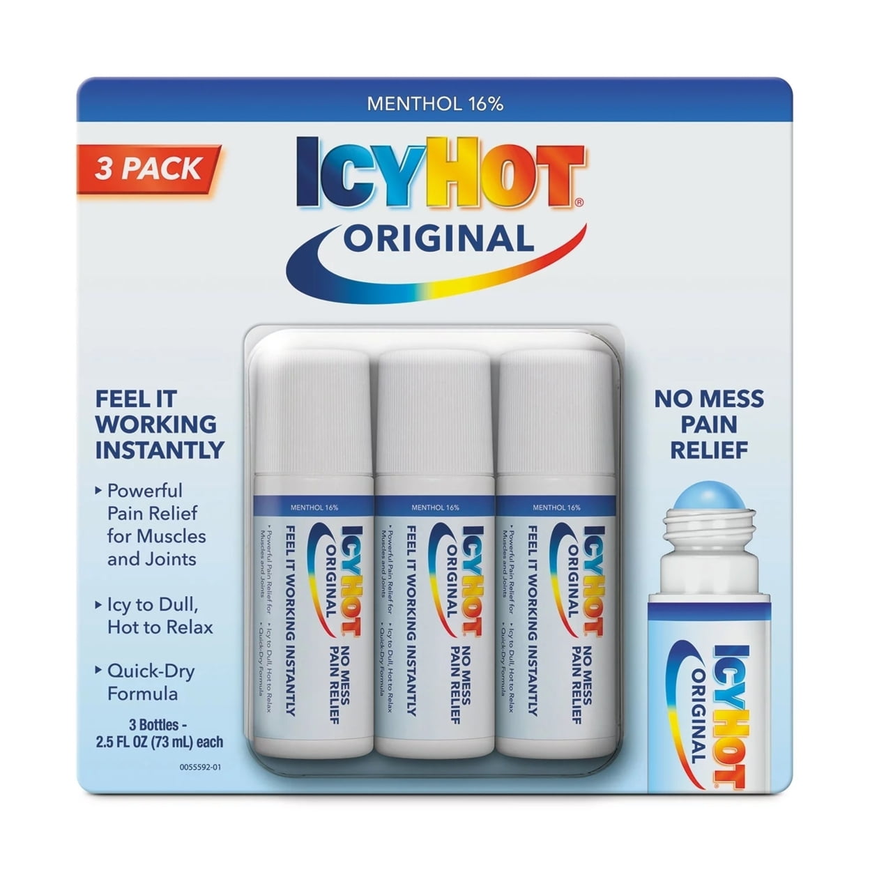 Icy Hot Medicated Max Strength, No-Mess Applicator, 2.5 Fluid Ounce ...