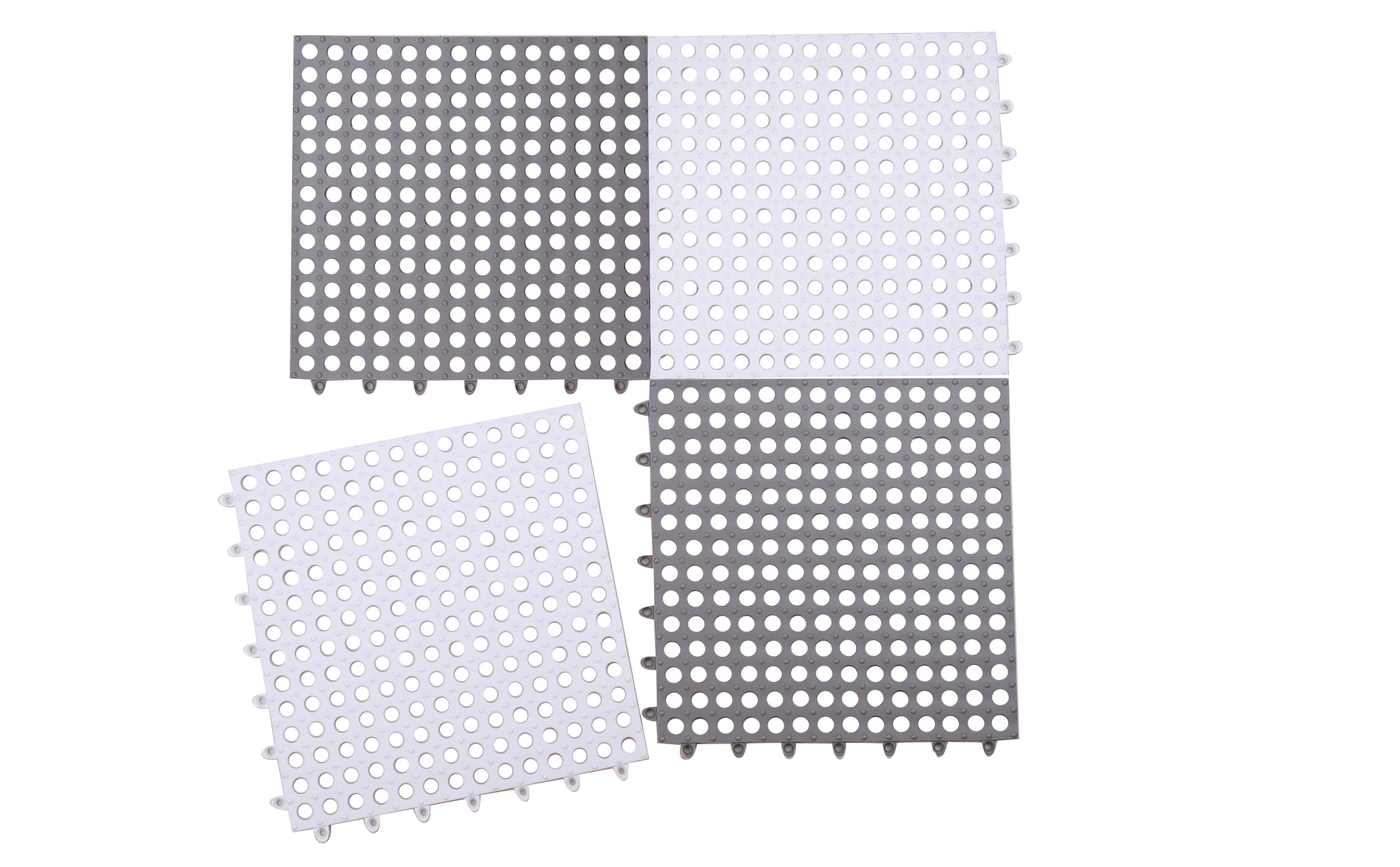12 Pack Interlocking Non Slip Drainage Floor Tiles, 11.8 X 11.8 Inch ...