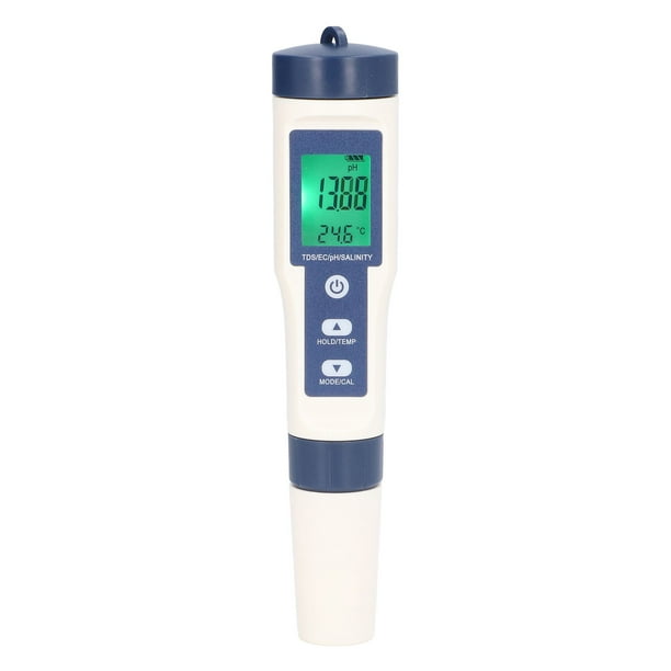 Digital Water Quality Meter 5 in 1 PH Salinity Temperature TDS EC ...