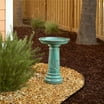 Esschert Design USA Outdoor Bird Bath with Ceramic Pedestal and Bird ...