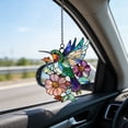 Acrylic Car Hanging Ornament Colorful Flat Rearview Mirror Window Decor ...