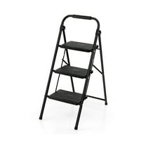 Costway 3 Step Indoor Kitchen Ladder, Collapsible Adult Step Stool with ...