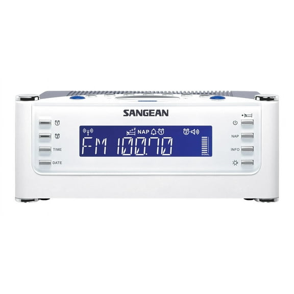 Sangean RCR-40 AM/FM Bluetooth Tabletop Wooden Clock Radio with Alarm ...