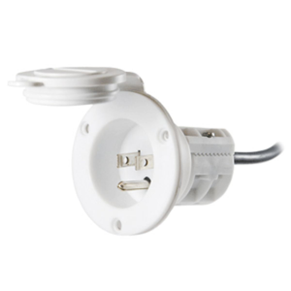 5" White and Silver Contemporary AC Power Port - Walmart.com - Walmart.com