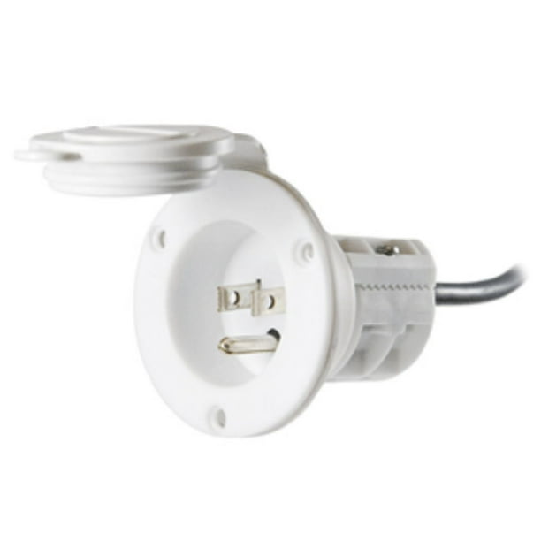 5" White and Silver Contemporary AC Power Port - Walmart.com - Walmart.com