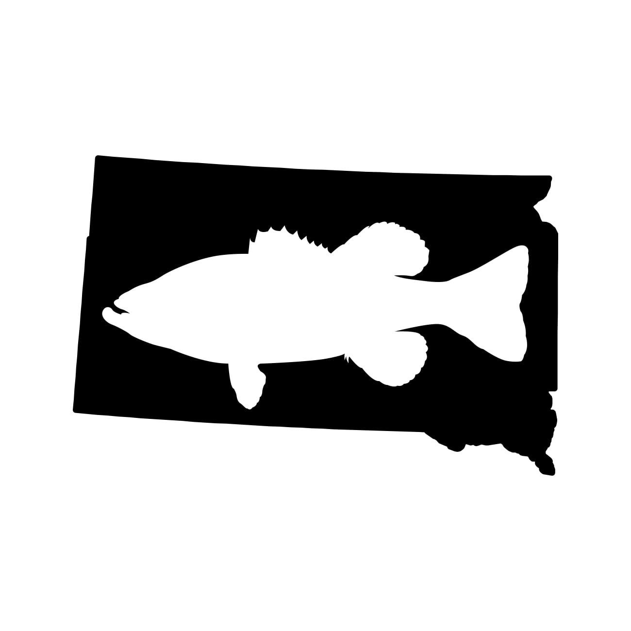 South Dakota Bass Sticker Decal Die Cut - Self Adhesive Vinyl ...