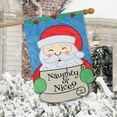 Naughty or Nice? Christmas Applique House Flag Santa Holiday 2 Sided 29 ...