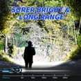 2 Pack USB Rechargeable Flashlight, Zoomable with 3 Modes & Power ...