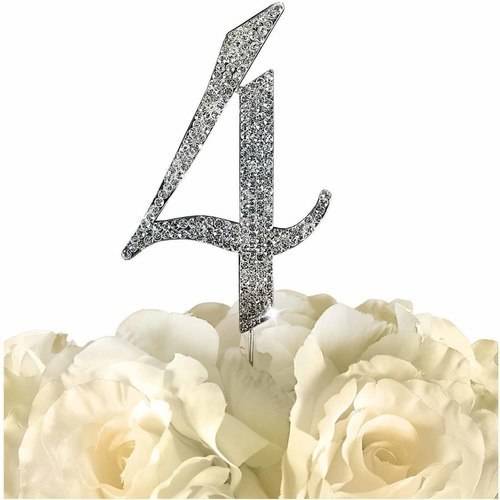 Unik Occasions Sparkling Collection Monogram Cake Topper, Number ...