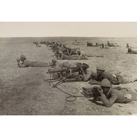 World War 1 In The Middle East. Turkish Machine Gun Corps At Tell El ...