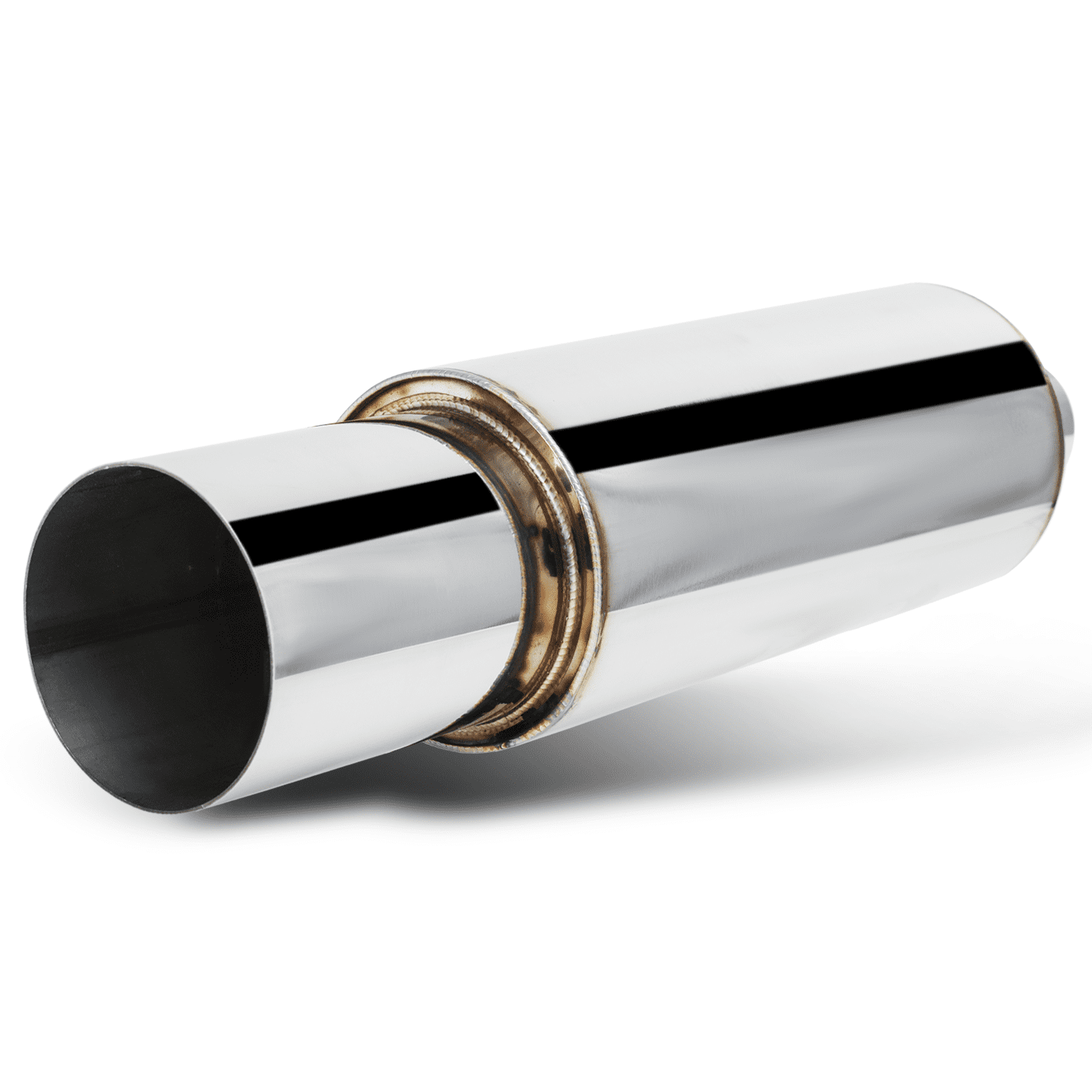 M-AUTO 2.5" Inlet 4" Outlet Stainless Steel Straight-Through Chrome ...