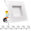 Luxrite 6" Square LED Recessed Lighting, Color Temperature Selectable ...