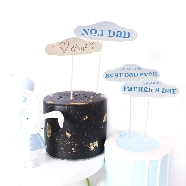 Cupcake Topper Best Dad Cake Picks Father's Day Supplies Happy Father's ...