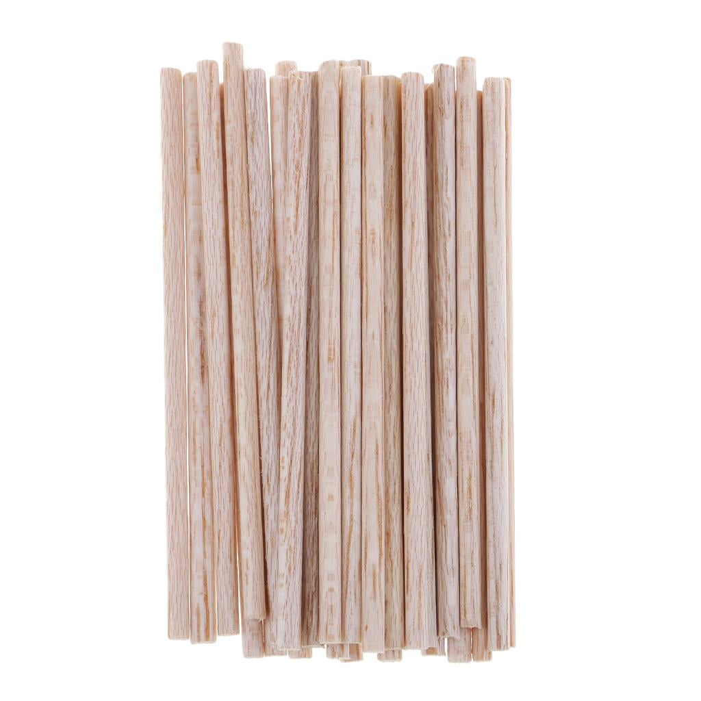 50/ Pieces 50mm 75mm Unfinished Balsa Wood Round Wooden Stick Dowels ...