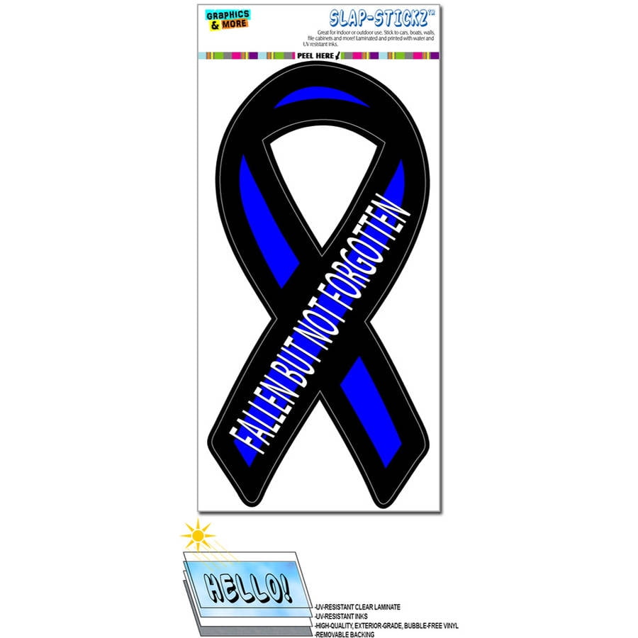 Fallen But Not Forgotten Thin Blue Line Support Ribbon Police ...