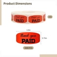 5 Rolls 5000 Pcs Paid Thank You Stickers, 1.5 x 0.75 in Orange Self ...