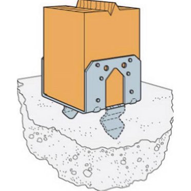 Simpson Strong-Tie CBSQ66-SDS2 - Galvanized Standoff Column Base for ...