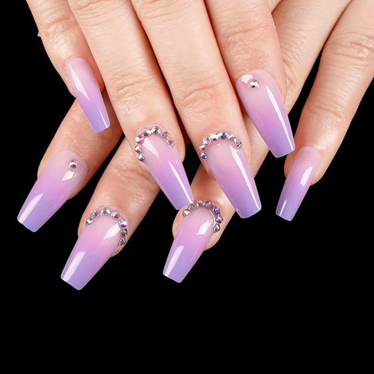 Lilac Acrylic Nails Designs