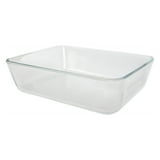 Pyrex 7211 6-Cup Rectangle Glass Food Storage Dish and 7211-PC 6-Cup ...