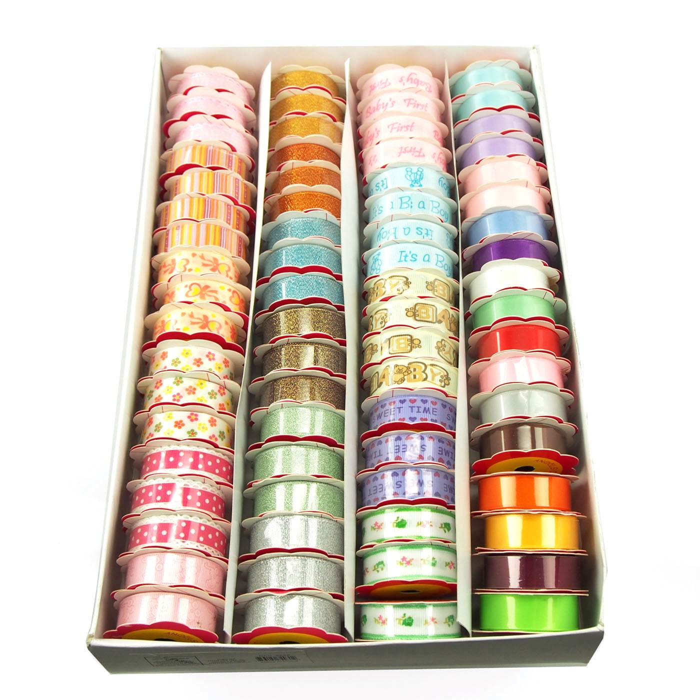 Baby Shower Ribbon Lot Assortment, 5/8-inch, 2-yard, 72 Rolls - Walmart.com