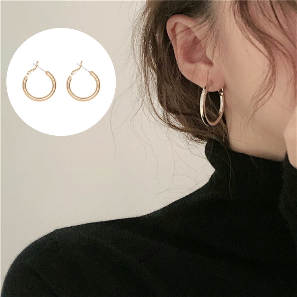 Click here for Hoarboeg Earring For Women Silver Hoops Earrings F... prices